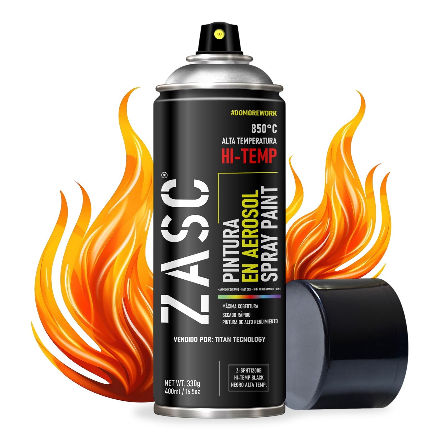 Pintura En Spray / Aerosol Zasc de Alta Temperatura 400ml – Titan Tecnology
